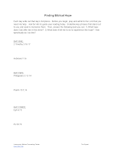 Faith/Action Chart – Low Country Biblical Counseling Center