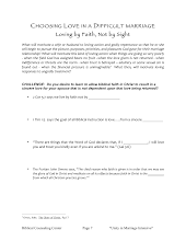 Choosing Love In A Difficult Marriage Outline (Student) - Lowcountry ...