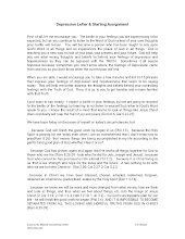 Depression Letter & Starting Assignment – Lowcountry Biblical ...