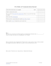 Five Rules of Communication Journal - Lowcountry Biblical Counseling Center