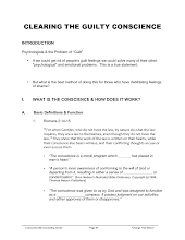 Clearing The Guilty Conscience Outline (Student) - Lowcountry Biblical ...