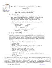 The Wisdom of Humility & Foolishness of Pride Study – Low Country ...
